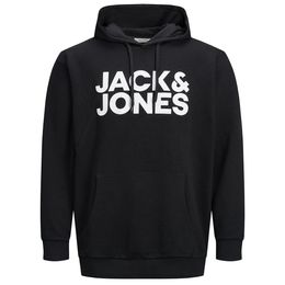 Jack & Jones Gro&szlig;e Gr&ouml;&szlig;en Jack&Jones Hoodie mit Label-Print Farbe schwarz Gr&ouml;&szlig;e: 6XL
