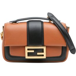 Fendi Hobo Bags - Mini Bicolor Nappa Apolo Chain Baguette Shoulder B - Gr. unisize - in Braun - f&uuml;r Damen