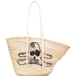 C&eacute;line Celine Shopper - Andre Butzer Large Raffia Classic Wanderer Embroid - Gr. unisize - in Braun - f&uuml;r Damen