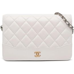 Chanel Hobo Bags - Quilted Aged Calfskin Gabrielle Wallet On Chain - Gr. unisize - in Wei&szlig; - f&uuml;r Damen