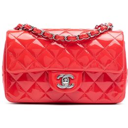 Chanel Hobo Bags - Mini Rectangular Classic Patent Single Flap - Gr. unisize - in Rot - f&uuml;r Damen