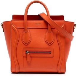 C&eacute;line Celine Hobo Bags - Nano Leather Luggage Tote - Gr. unisize - in Orange - f&uuml;r Damen