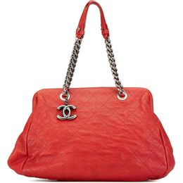 Chanel Shopper - Medium Quilted Caviar Frame Tote - Gr. unisize - in Rot - f&uuml;r Damen