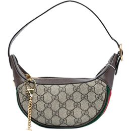 Gucci Hobo Bags - Mini GG Supreme Web Ophidia Shoulder Bag - Gr. unisize - in Braun - f&uuml;r Damen