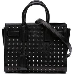 SAINT LAURENT Hobo Bags - Nano Studded Leather Sac de Jour Satchel - Gr. unisize - in Schwarz - f&uuml;r Damen