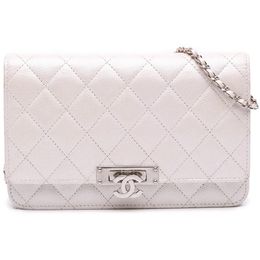 Chanel Hobo Bags - Quilted Caviar Golden Class Wallet On Chain - Gr. unisize - in Wei&szlig; - f&uuml;r Damen
