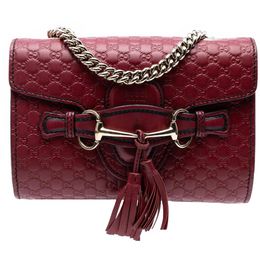 Gucci Hobo Bags - Mini MicroGuccissima Emily Crossbody - Gr. unisize - in Rot - f&uuml;r Damen