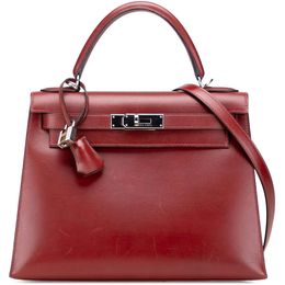 Herm&egrave;s Herm&egrave;s Hobo Bags - Box Calf Kelly II Sellier 28 - Gr. unisize - in Rot - f&uuml;r Damen