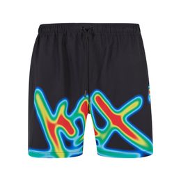 K1x Shorts Herren Gr&ouml;&szlig;e 31/32 hellblau / gelb / rot / schwarz