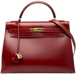 Herm&egrave;s Herm&egrave;s Hobo Bags - Box Calf Kelly Retourne 32 - Gr. unisize - in Rot - f&uuml;r Damen