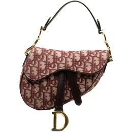 Christian Dior Hobo Bags - Mini Oblique Canvas Saddle Bag - Gr. unisize - in Rot - f&uuml;r Damen