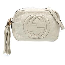Gucci Hobo Bags - Leather Soho Disco Crossbody - Gr. unisize - in Wei&szlig; - f&uuml;r Damen