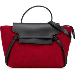 C&eacute;line Celine Hobo Bags - Mini Felt and Calfskin Belt Satchel - Gr. unisize - in Rot - f&uuml;r Damen