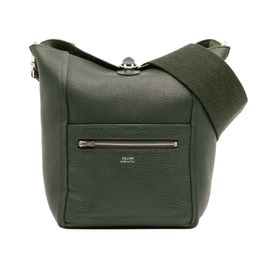 C&eacute;line Celine Hobo Bags - Small Leather Seau Sangle Bucket Bag - Gr. unisize - in Gr&uuml;n - f&uuml;r Damen