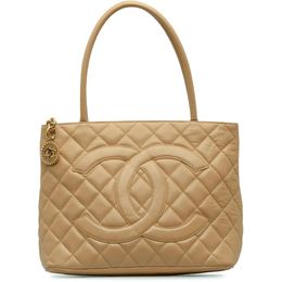 Chanel Shopper - Caviar Medallion Tote - Gr. unisize - in Braun - f&uuml;r Damen