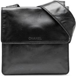 Chanel Hobo Bags - Lambskin Logo Messenger Bag - Gr. unisize - in Schwarz - f&uuml;r Damen