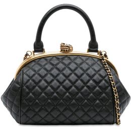 Chanel Hobo Bags - Paris Rome Quilted Calfskin Colosseum Lock Frame B - Gr. unisize - in Schwarz - f&uuml;r Damen
