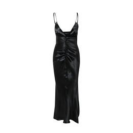 Nasty Gal Kleid Damen Gr&ouml;&szlig;e 42 schwarz Winterkleid