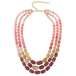 Collezione Alessandro Necklace 'Marble' female Red size Onesize