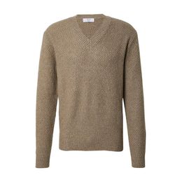 DAN FOX APPAREL Pullover 'Dylan' Herren Gr&ouml;&szlig;e S braun / taupe
