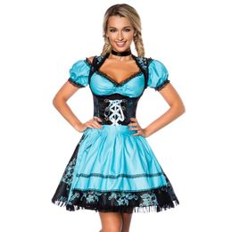 Dirndline Dirndl '3-tlg. Jacquard-Trachten-Set' female Blue size L