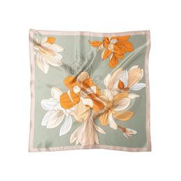Maytree Scarf 'Seidentuch Premium bl&uuml;hende Magnolien' female Green size One Size