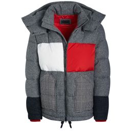 Tommy Hilfiger Winterjacke Herren Gr&ouml;&szlig;e XL grau / rot / wei&szlig;