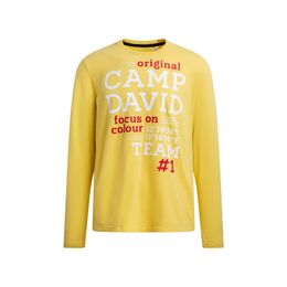 CAMP DAVID Shirt Herren Gr&ouml;&szlig;e S gelb / rot / wei&szlig;
