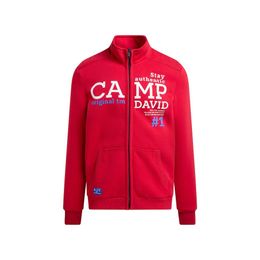CAMP DAVID Zip-Up Hoodie male Red size S