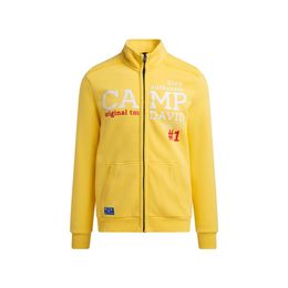CAMP DAVID Sweatjacke Herren Gr&ouml;&szlig;e M gelb / rot / wei&szlig;