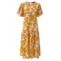 Aniston Selected Summer Dress female Yellow size 46