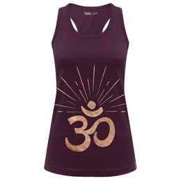 YOGISTAR.COM Performance Shirt 'Om Sunray' female Purple size S