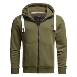 Alessandro Salvarini Zip-Up Hoodie 'Vinzent' male Green size XL