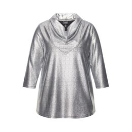 Ulla Popken Shirt female Silver size 58-60
