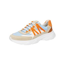 Sioux Sneaker Damen Gr&ouml;&szlig;e 42.5 beige / hellblau / orange / wei&szlig;