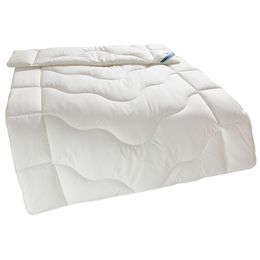 Kunstfaserbettdecke Beco, B:135cm L:200cm, beige, Obermaterial: 100% Polyester, Bettdecken, "EcoWell Bettdecken Blauer Engel zertifiziert F&uuml;r Sommer