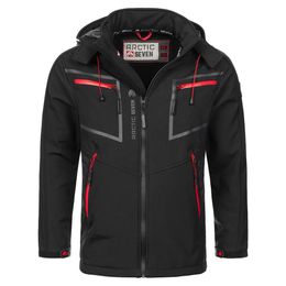 Arctic Seven Funktionsjacke Herren Gr&ouml;&szlig;e XL grau / rot / schwarz