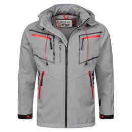 Arctic Seven Funktionsjacke Herren Gr&ouml;&szlig;e XXXL hellgrau / rot