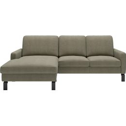 Ecksofa Home Affaire, B:224cm H:86cm T:164cmoliv, 100% Polyester, Wohnzimmer, Sofas, "Lecce, L-Form, Federkernpolsterung, Breite 224 cm", inkl.