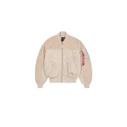 Damen Bomberjacke "MA-1 Teddy Bomber"organic beige, Gr. M, Alpha Industries, Obermaterial 1: 100% Nylon, Obermaterial 2: 100% Polyester, Futter: 100%