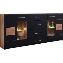 Sideboard Innostyle, B:170cm H:93cm T:40cm, schwarz, FSC-zertifizierter Holzwerkstoff, Wohnzimmer, Sideboards, "Sonate", Elemente sind flexibel