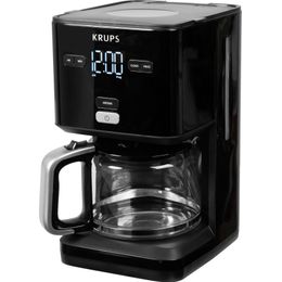 Krups Filterkaffeemaschine "KM6008 Smart'n Light", 1,25 l, 15, schwarz, Kaffeemaschinen, 24-Std-Timer, automatische Abschaltung nach 30 Minuten