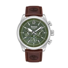 Timberland Damen Multifunktionsuhr "HENNIKER II"dunkelbraun, gr&uuml;n, Armbanduhren, Quarzuhr, Armbanduhr, Herrenuhr, Lederarmband, analog, Tag