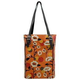 DOGO Damen Umh&auml;ngetasche "Tall Bag Damen Schultertasche Retrograde Damen Schultertasche", orange, Lacklederimitat, Taschen, Handgefertigt