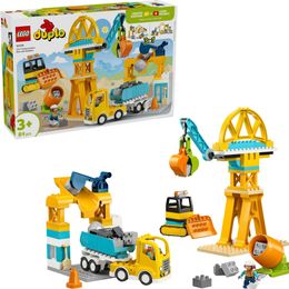 Lego Kinder Konstruktionsspielsteine "Baustelle mit Baufahrzeugen &ndash; 3-in-1-Set (10476), Lego DUPLO Town"bunt, Kunststoff, Spielbausteine, Made in