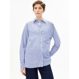 armedangels Bluse Damen Gr&ouml;&szlig;e M blau / wei&szlig;