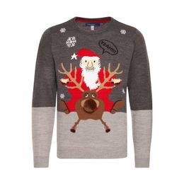 Blend Jungen Strickfleece-Pullover "Strickpullover BHRudolph", grau, Gr. M, Obermaterial: 100% Polyacryl PAN., Pullover