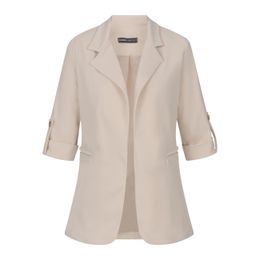 CLOUD 5IVE Damen Allwetterjacke "CLOUD 5IVE Turn-Up 3/4 Sleeve Blazer"beige, Gr. XXL, unifarben, 95% Polyester, 5% Elasthan, Jacken