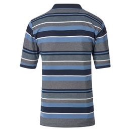 Casamoda Herren Poloshirt "Casamoda Polo-Shirt gestreift", blau, Gr. L, 50% Baumwolle, 50% Polyester, Shirts