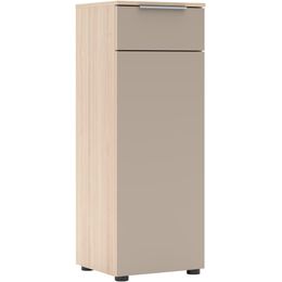 Aktenschrank Innostyle, B:40cm H:110cm T:38cmcashmere, riva eiche, ABS-Kunststoff, Glas, Holzwerkstoff, Metall, B&uuml;ro, Schr&auml;nke, "B&uuml;roschrank